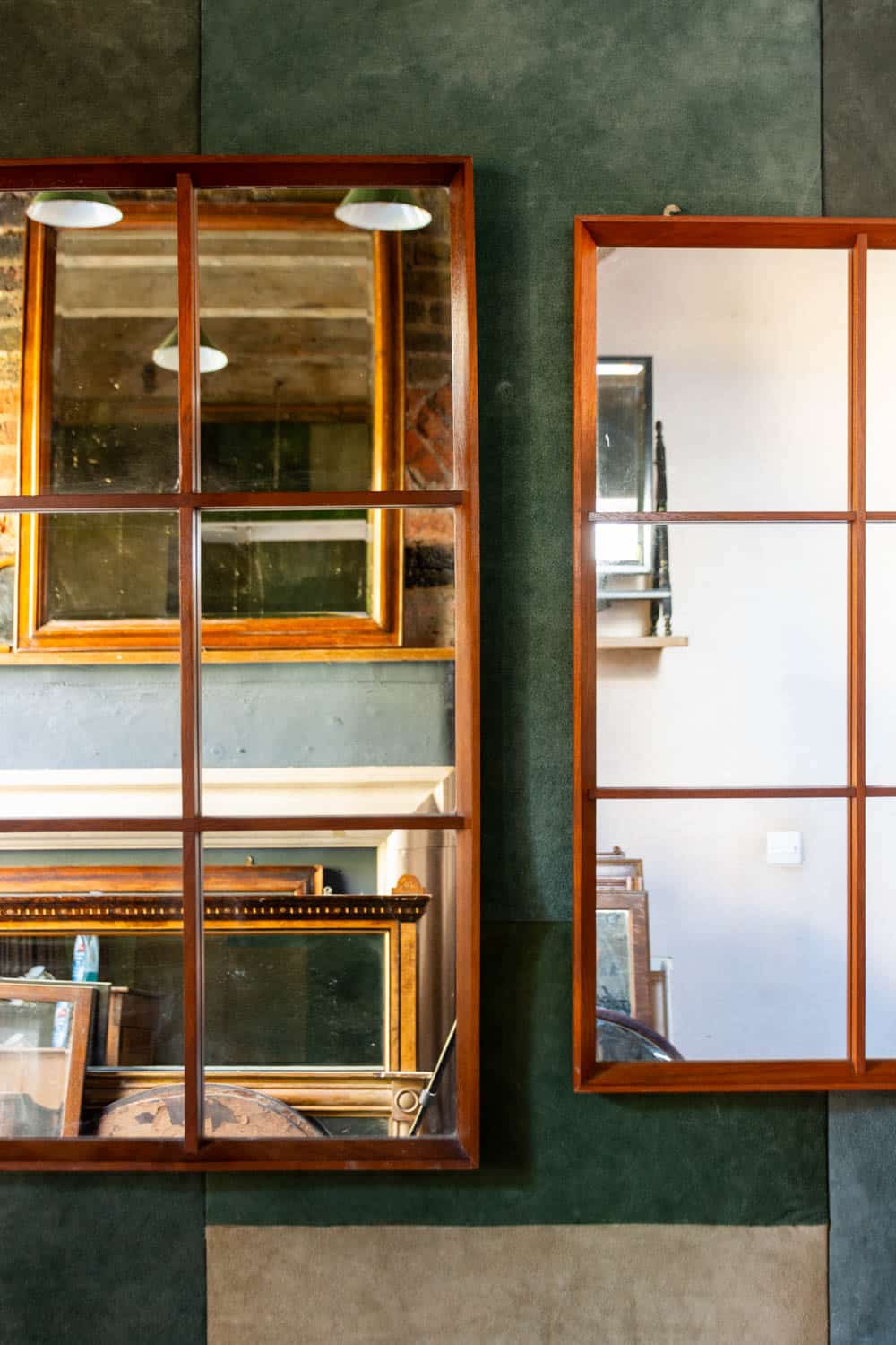 1960s Teak ‘Window’ Mirrors by Rowley #9857 - Retrouvius