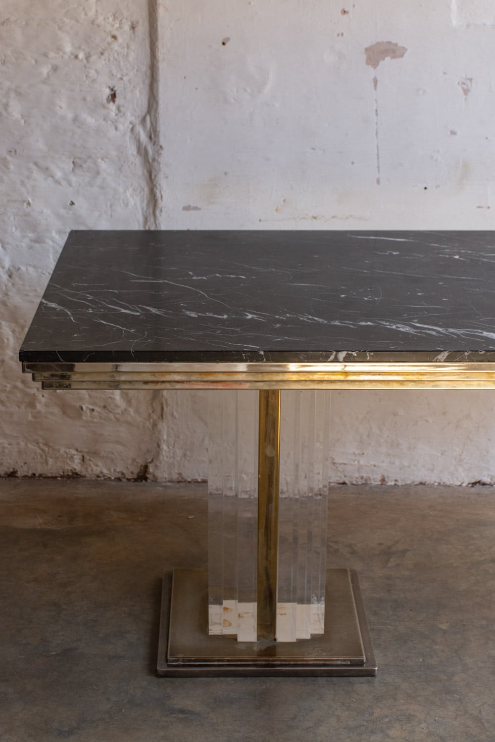 1970s Willy Rizzo / Belgo Chrome Table #9277 - Retrouvius