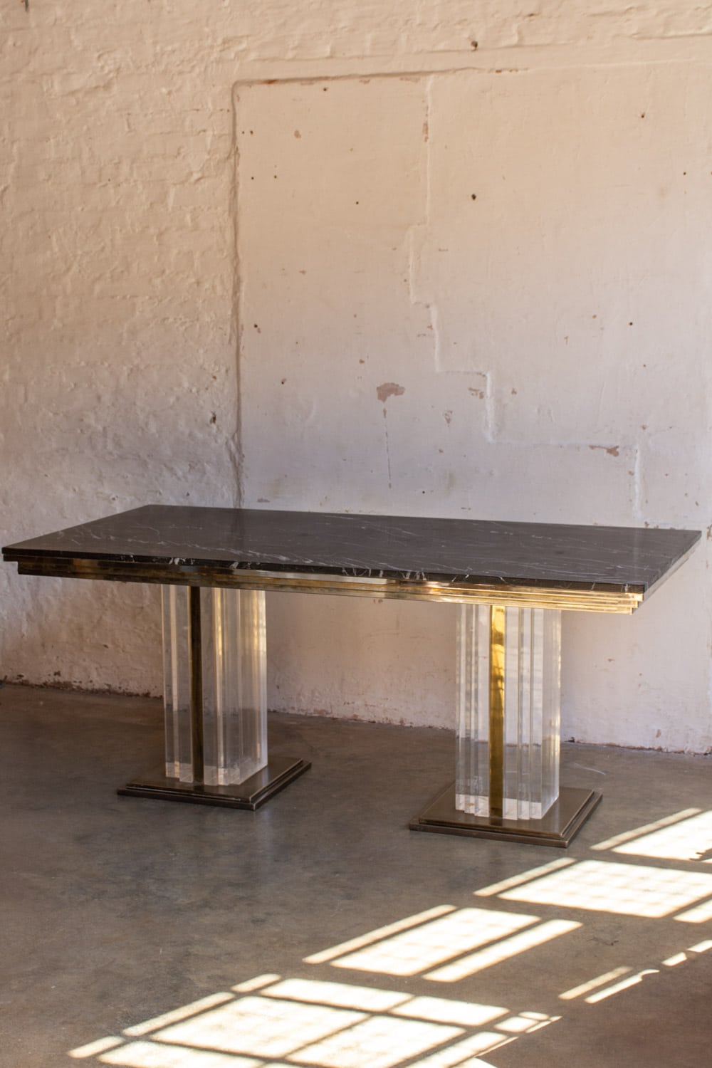 1970s Willy Rizzo / Belgo Chrome Table #9277 - Retrouvius