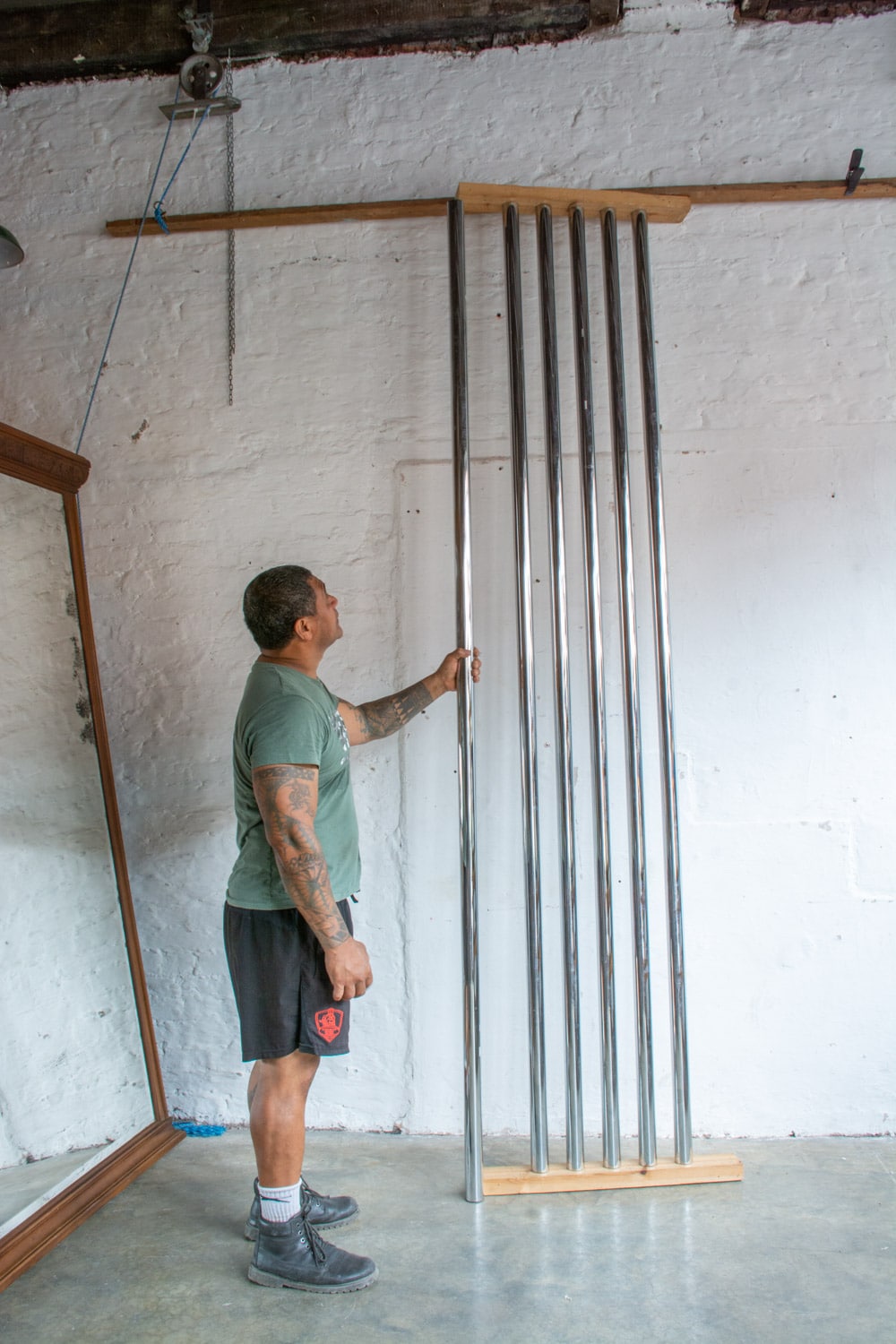 Reclaimed Chrome Poles #6280 - Retrouvius