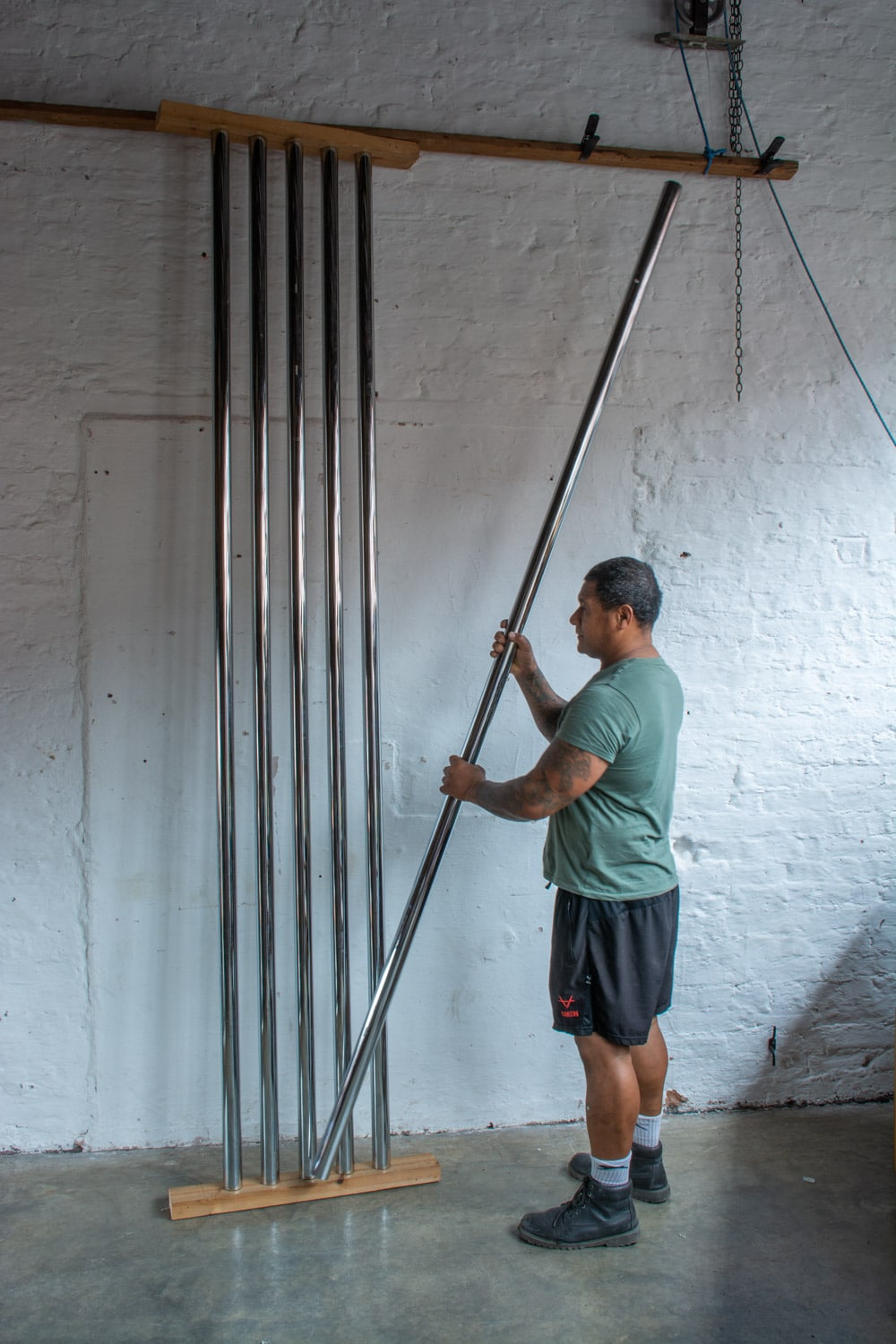 Reclaimed Chrome Poles #6280 - Retrouvius