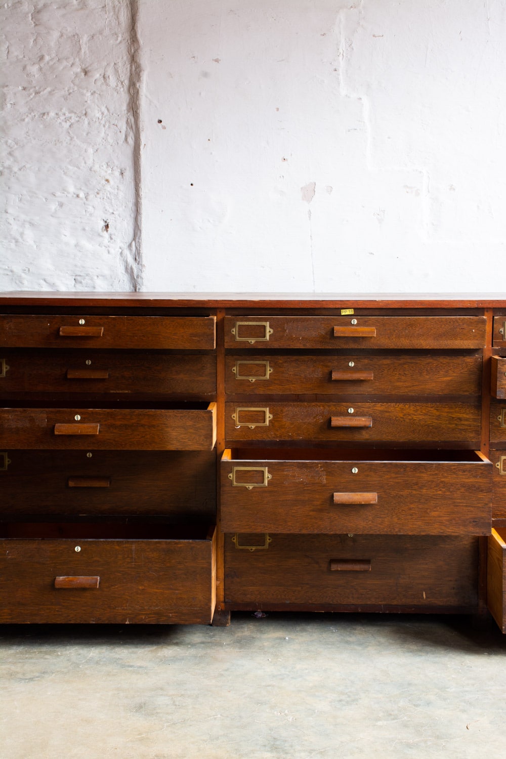 3-Column Museum Drawers #8693 - Retrouvius