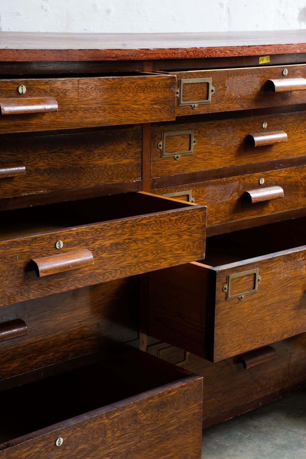 3-Column Museum Drawers #8693 - Retrouvius