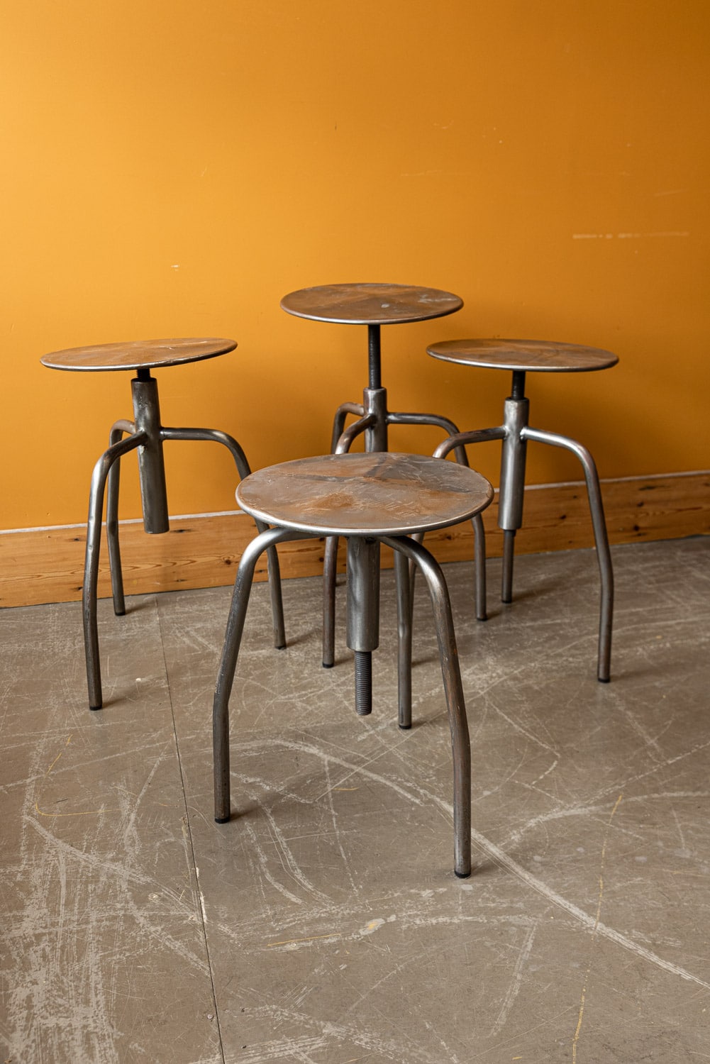 Adjustable metal stools #8417 - Retrouvius