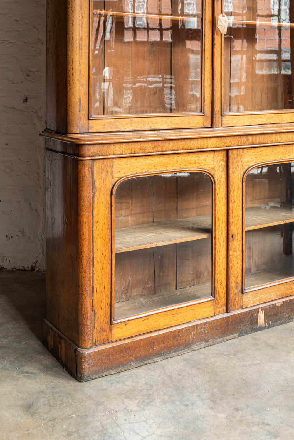 Antique Glazed Bookcase #9108 - Retrouvius