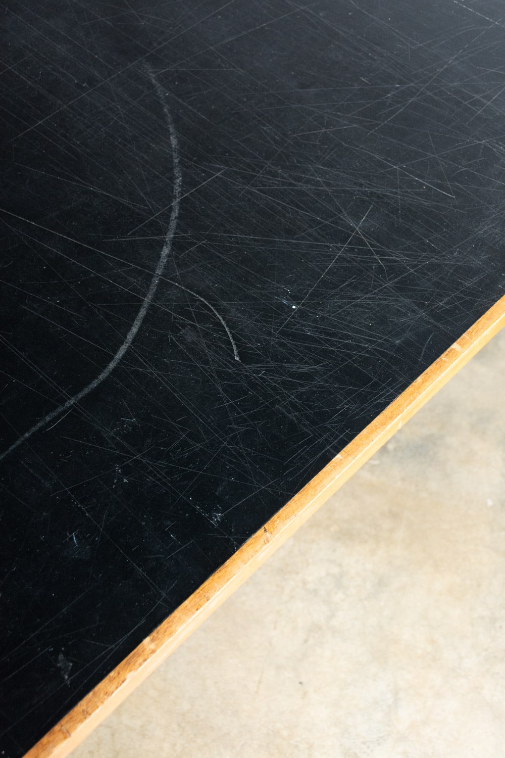 Black Formica Hardwood Table - Retrouvius