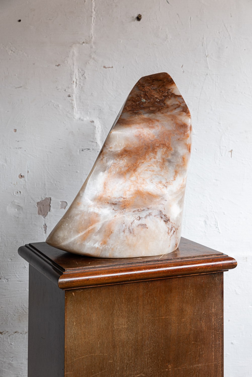 c1950s Derbyshire Alabaster Abstract Sculpture #8749 - Retrouvius