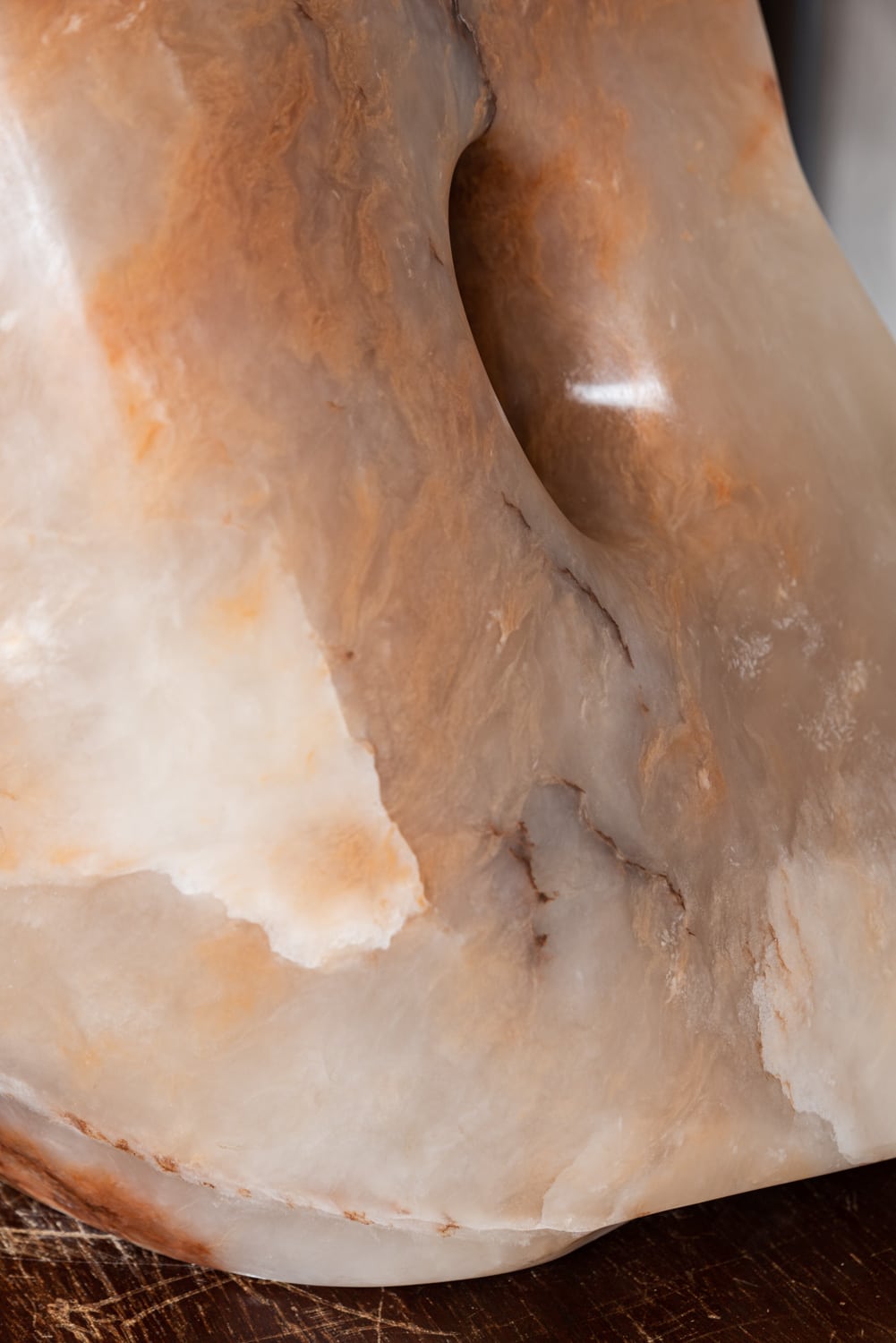 c1950s Derbyshire Alabaster Abstract Sculpture #8749 - Retrouvius