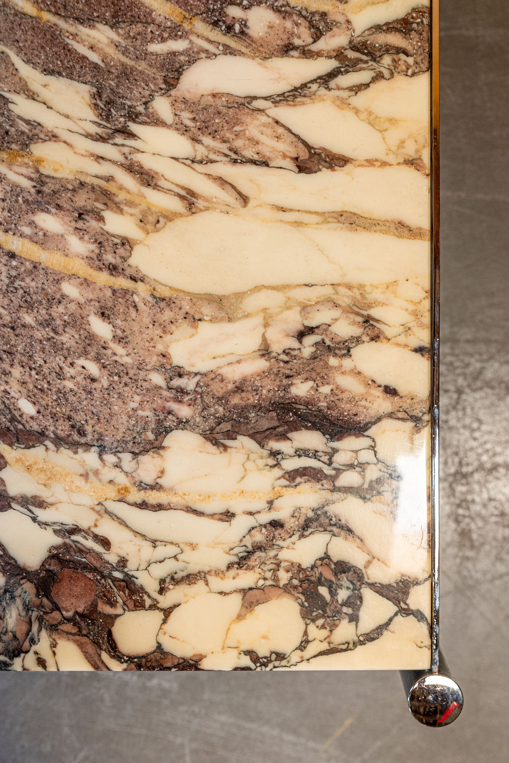 Calcatta Viola Marble table #8187 - Retrouvius