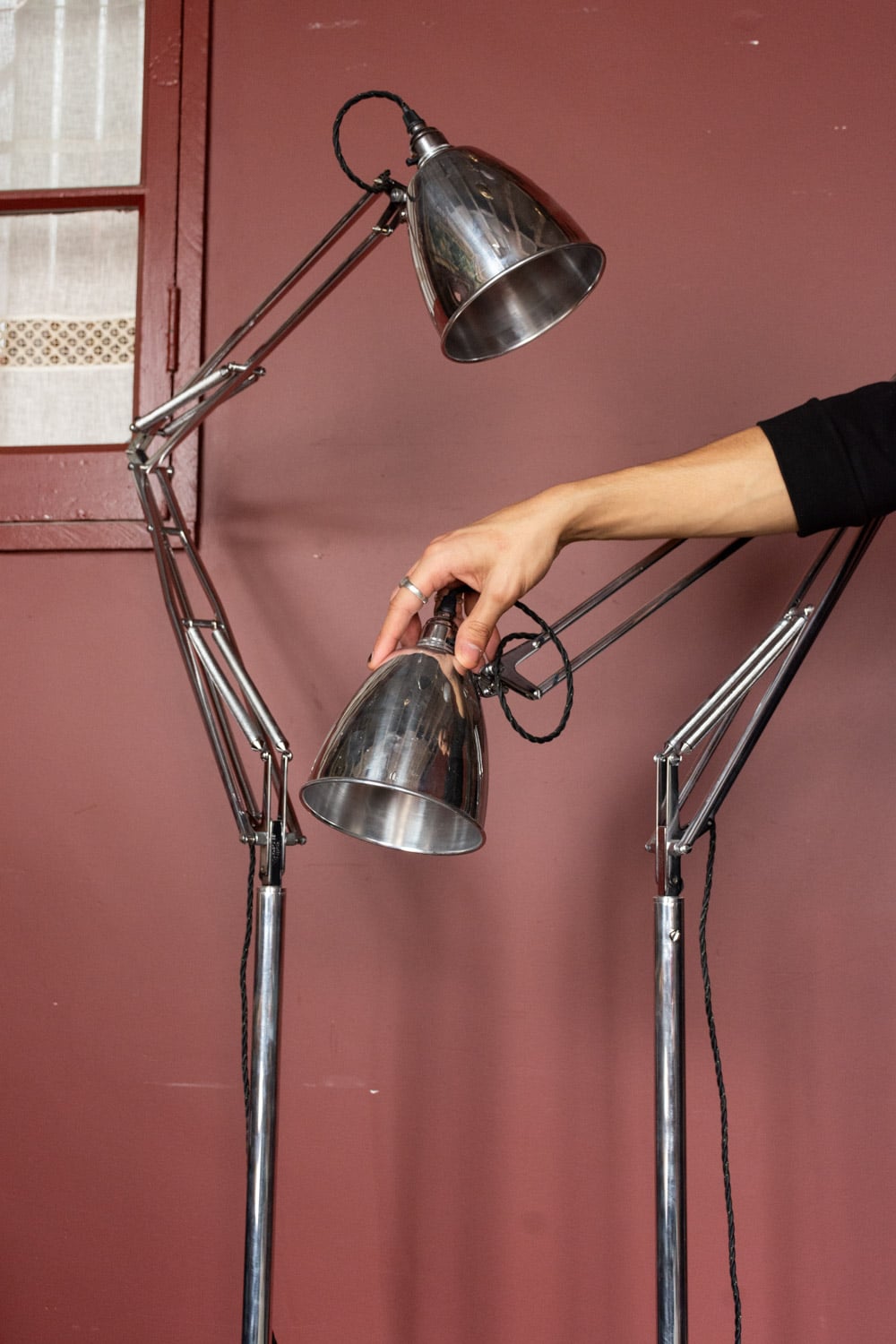 Chrome Anglepoise Trolley Lamps #8877 - Retrouvius