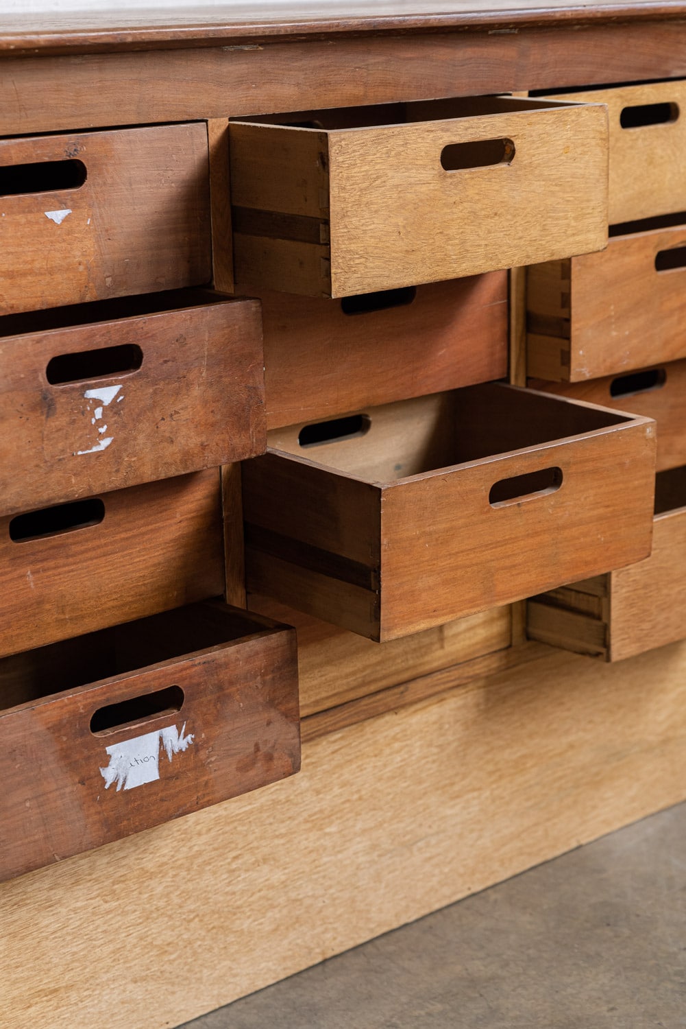 Double-Sided Shop Drawers - Retrouvius