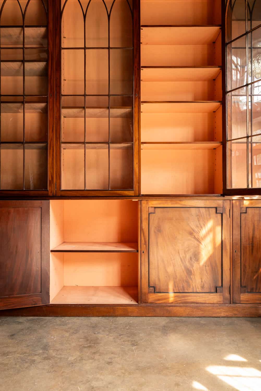 Edwardian Glazed Library Bookcase #1171 - Retrouvius