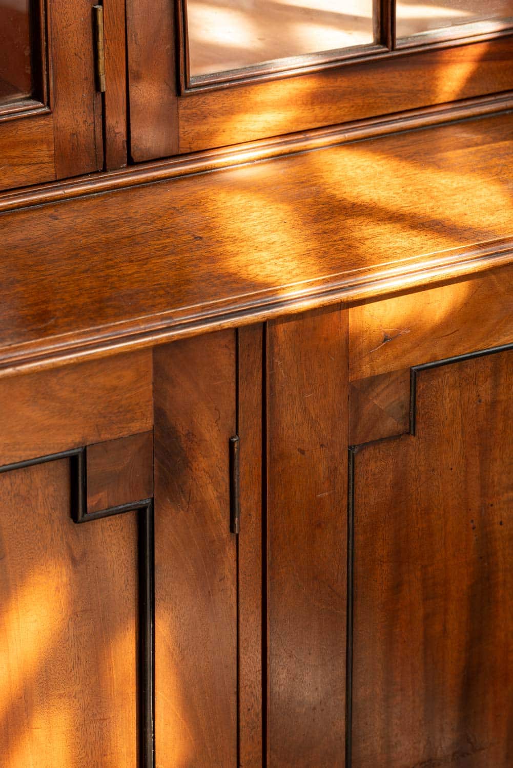 Edwardian Glazed Library Bookcase #1171 - Retrouvius