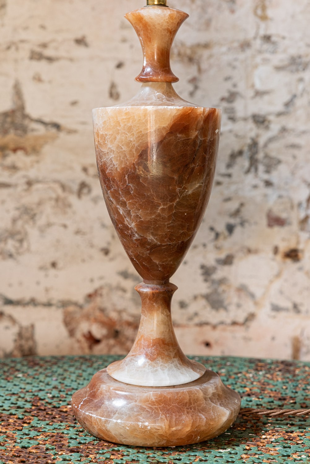 English Alabaster lamp #8177 - Retrouvius