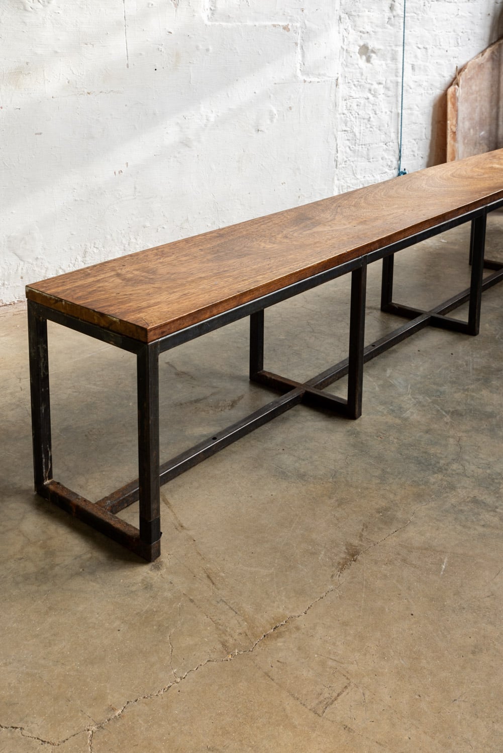 Extra Long Iroko Bench #8556 - Retrouvius