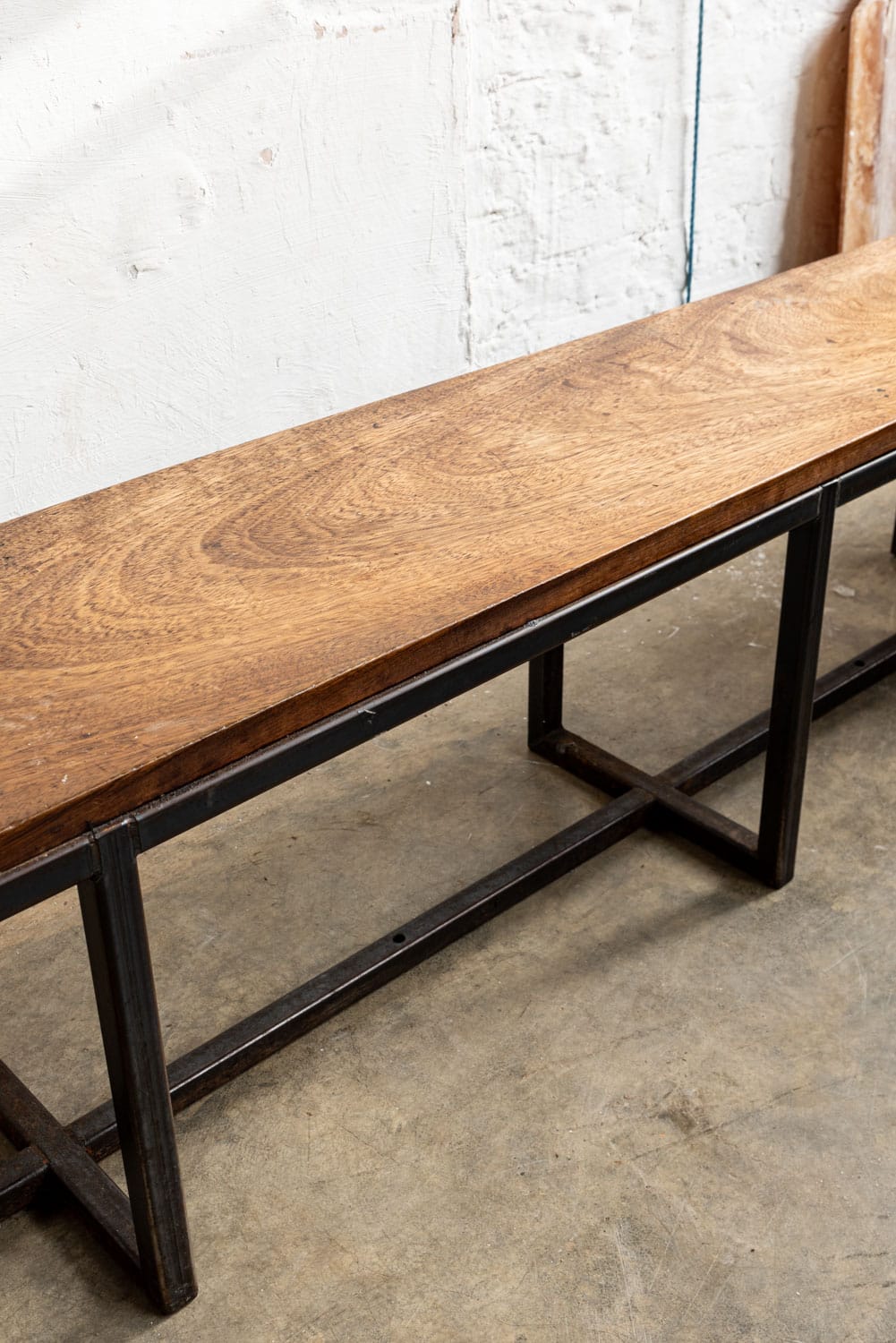 Extra Long Iroko Bench #8556 - Retrouvius