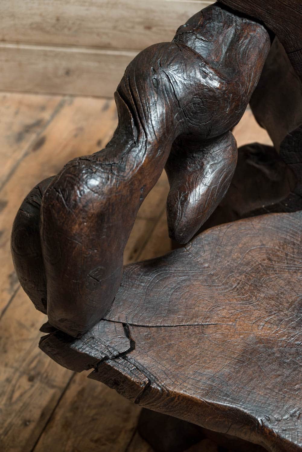 Freeform Wooden Chairs #1071 - Retrouvius