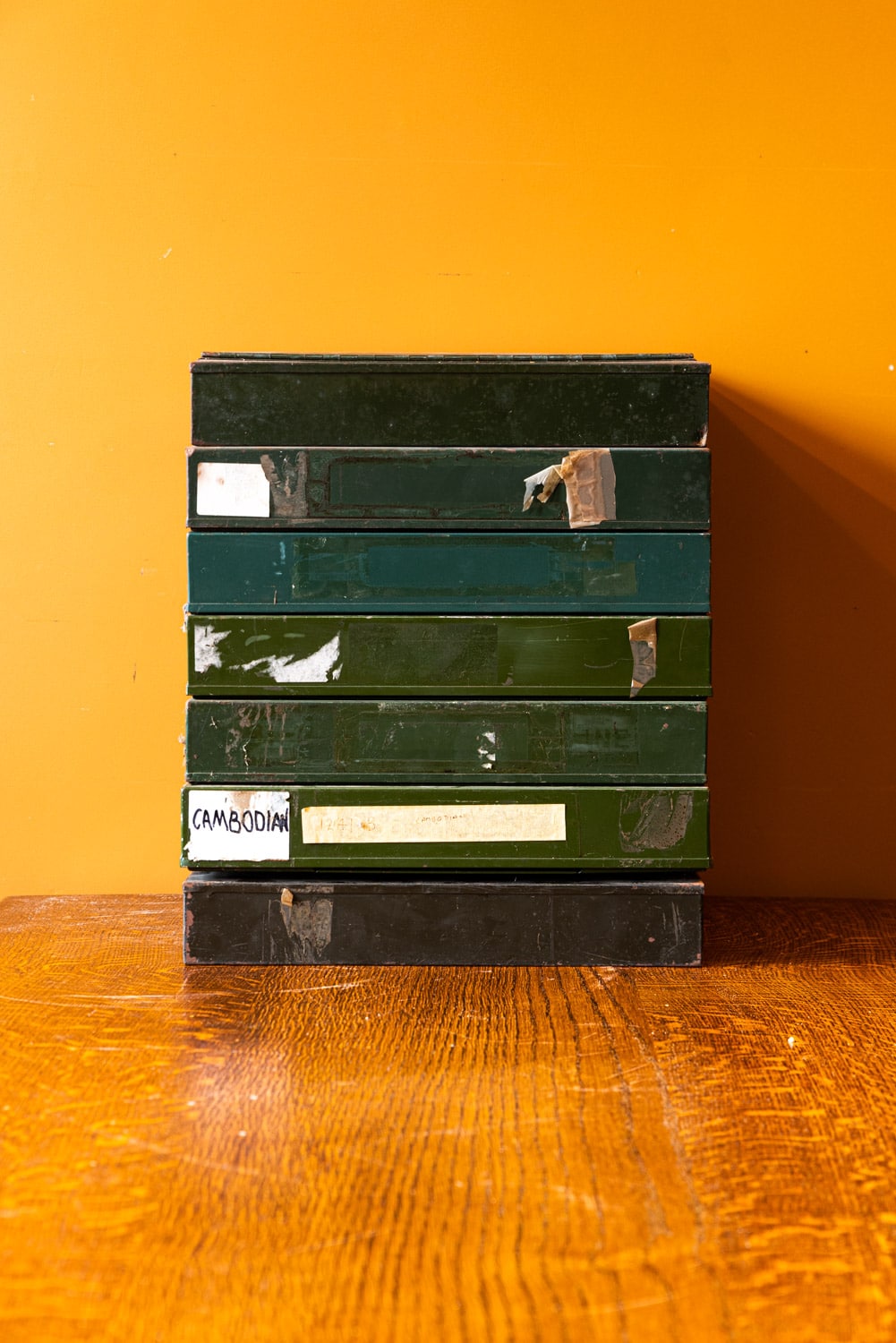 Green Metal Storage Boxes #8620 - Retrouvius
