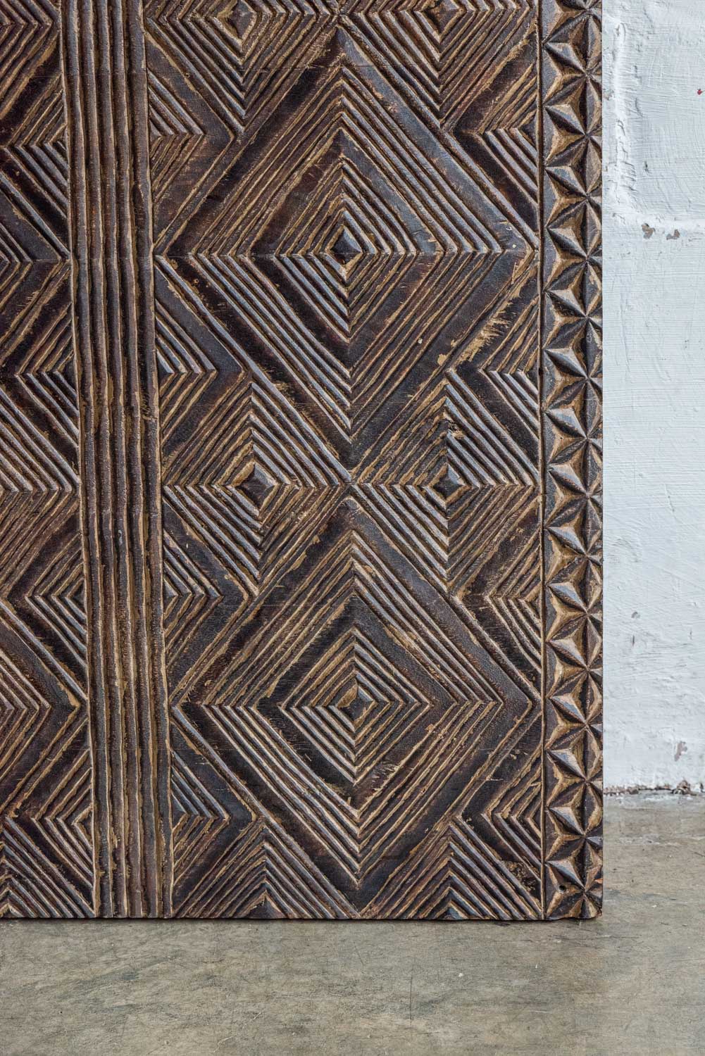 Hand-Carved Geometric Panels (Wide) #6782 - Retrouvius