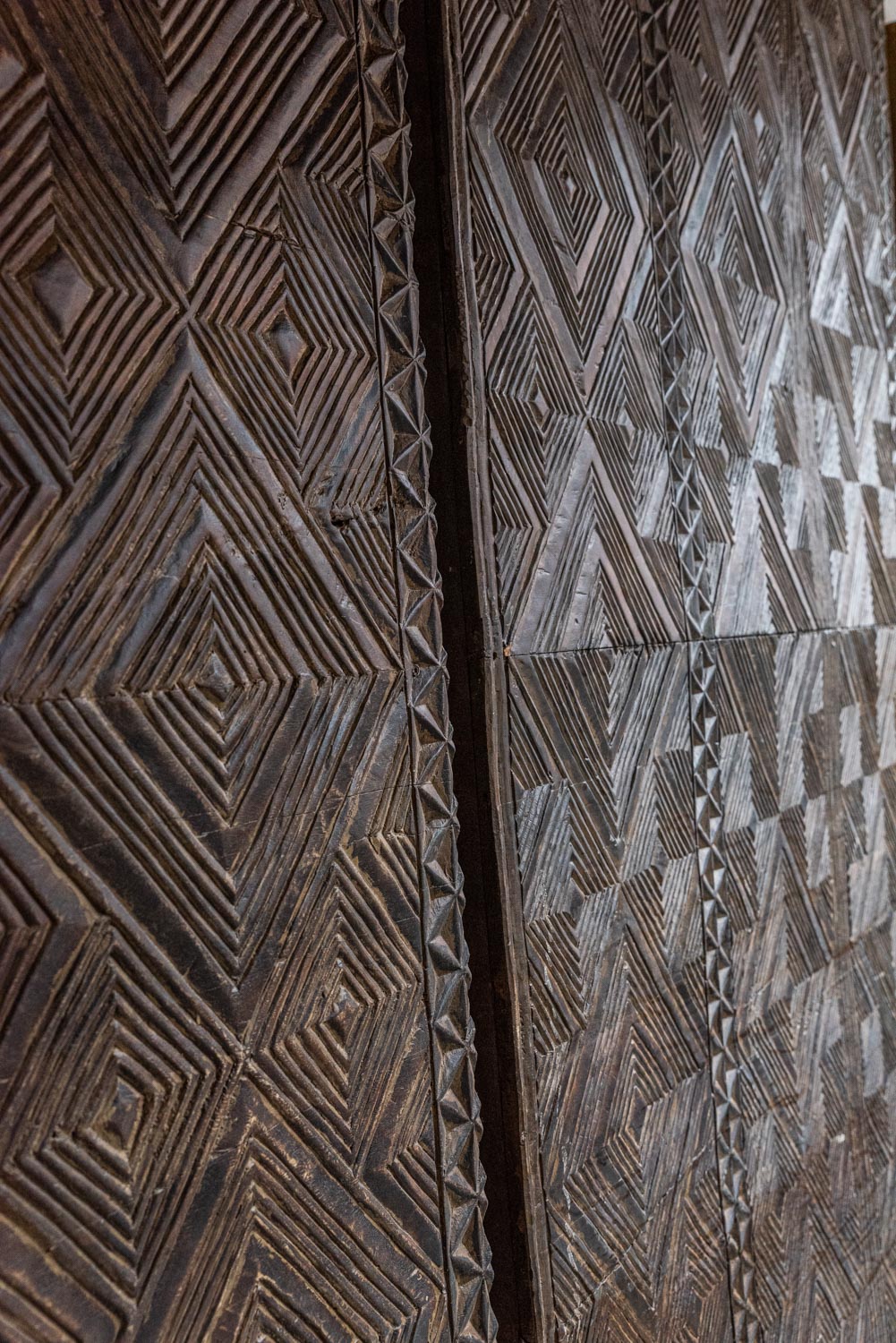 Hand-Carved Geometric Panels (Wide) #6782 - Retrouvius