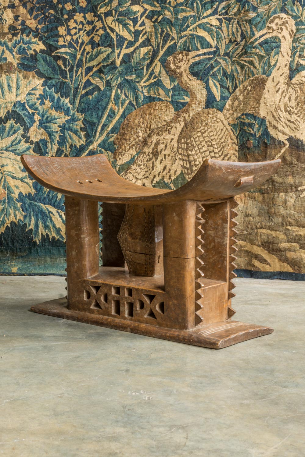 Hand-Carved Stool #5496 - Retrouvius