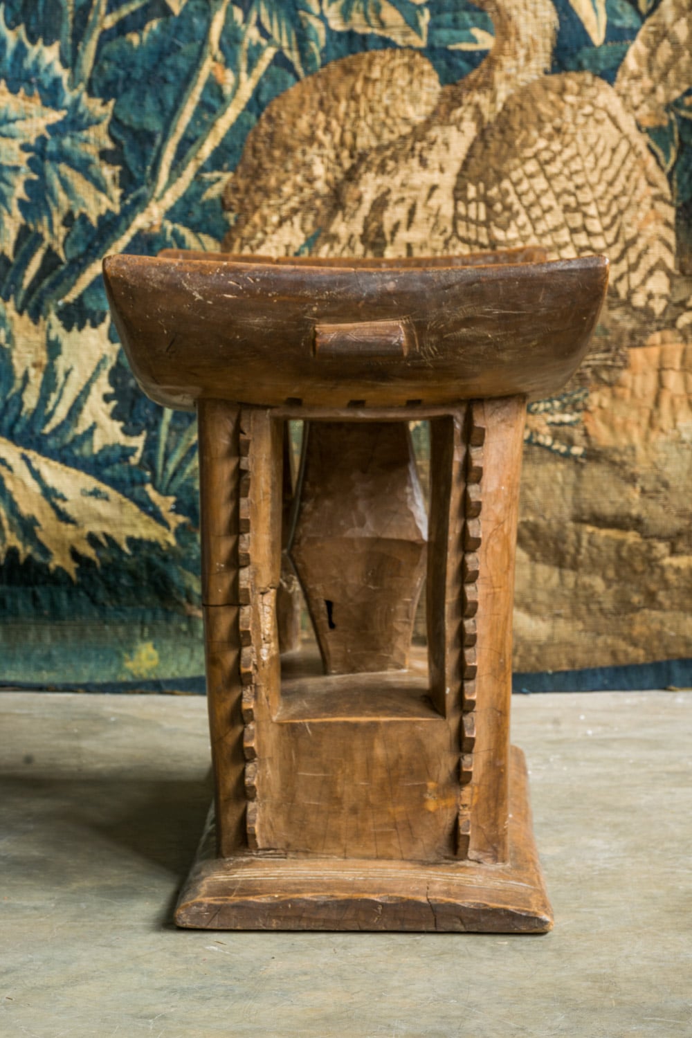 Hand-Carved Stool #5496 - Retrouvius