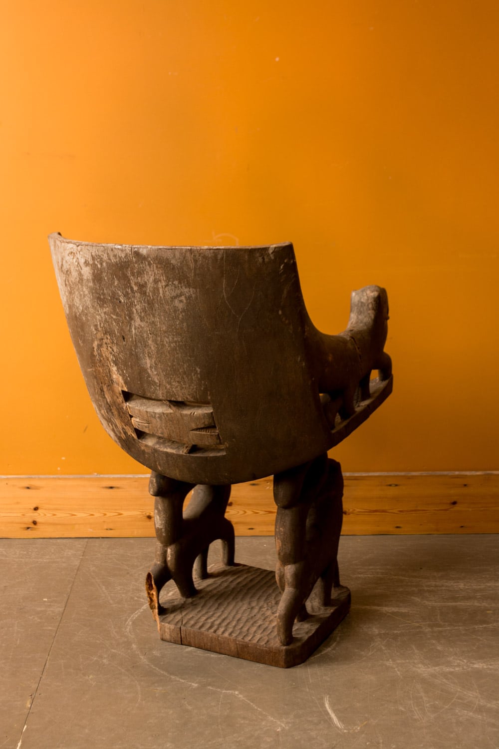 Hand-carved West African Tribal Throne #9594 - Retrouvius