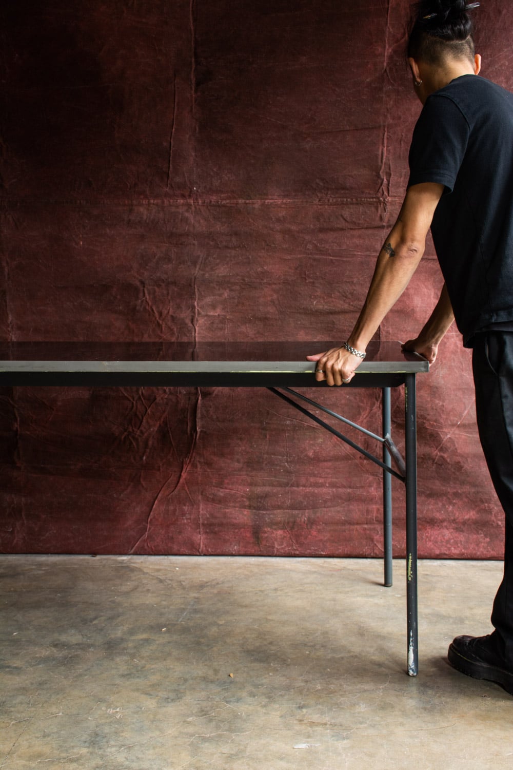 Industrial Tubular Table #8703 - Retrouvius