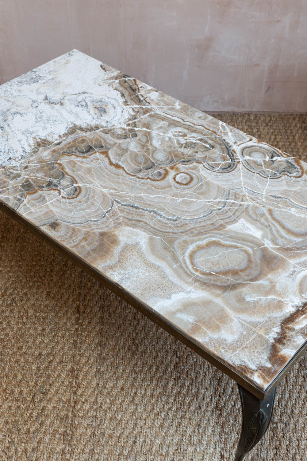Italian Onyx Coffee Table #9014 - Retrouvius
