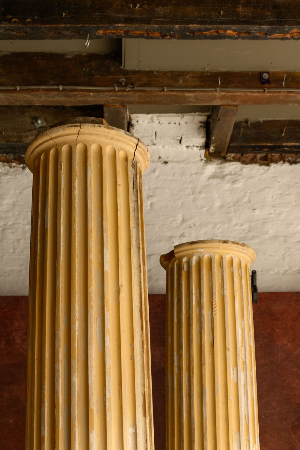 Large Fluted Pine Columns #1100 - Retrouvius