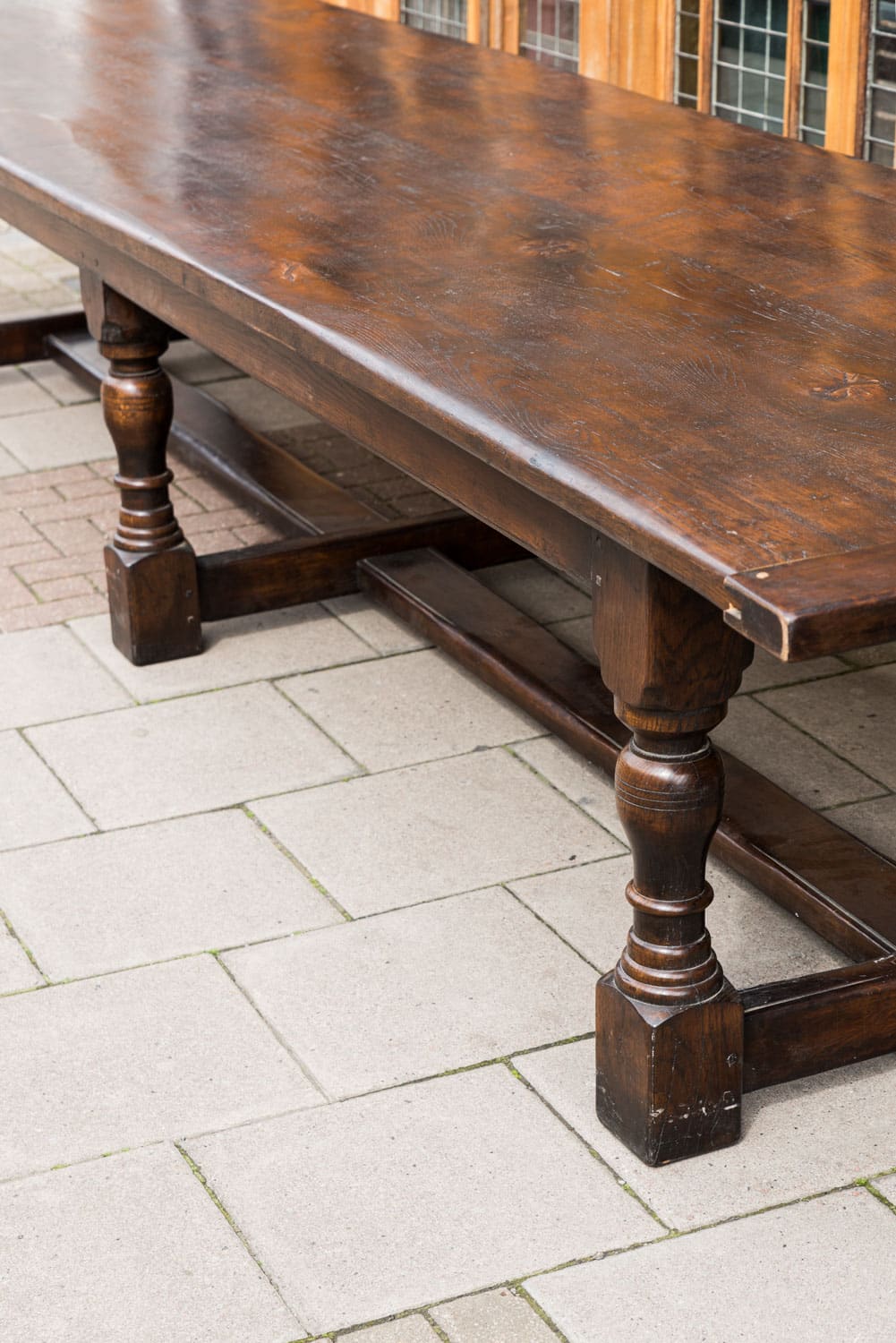 Large Oak Refectory Table #8945 - Retrouvius