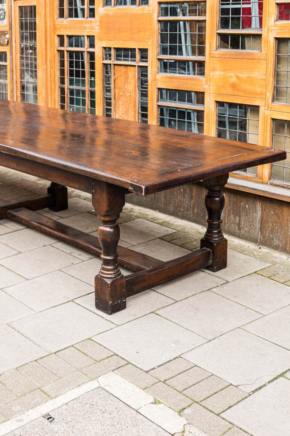 Large Oak Refectory Table #8945 - Retrouvius