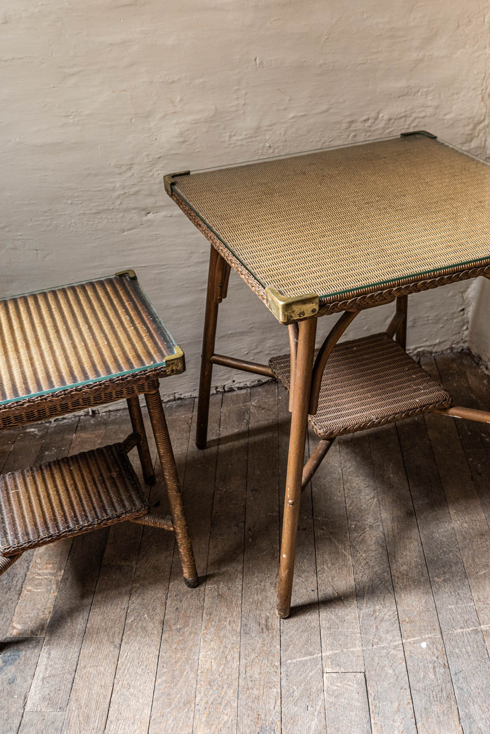 Lloyd Loom Side Tables #8812 - Retrouvius