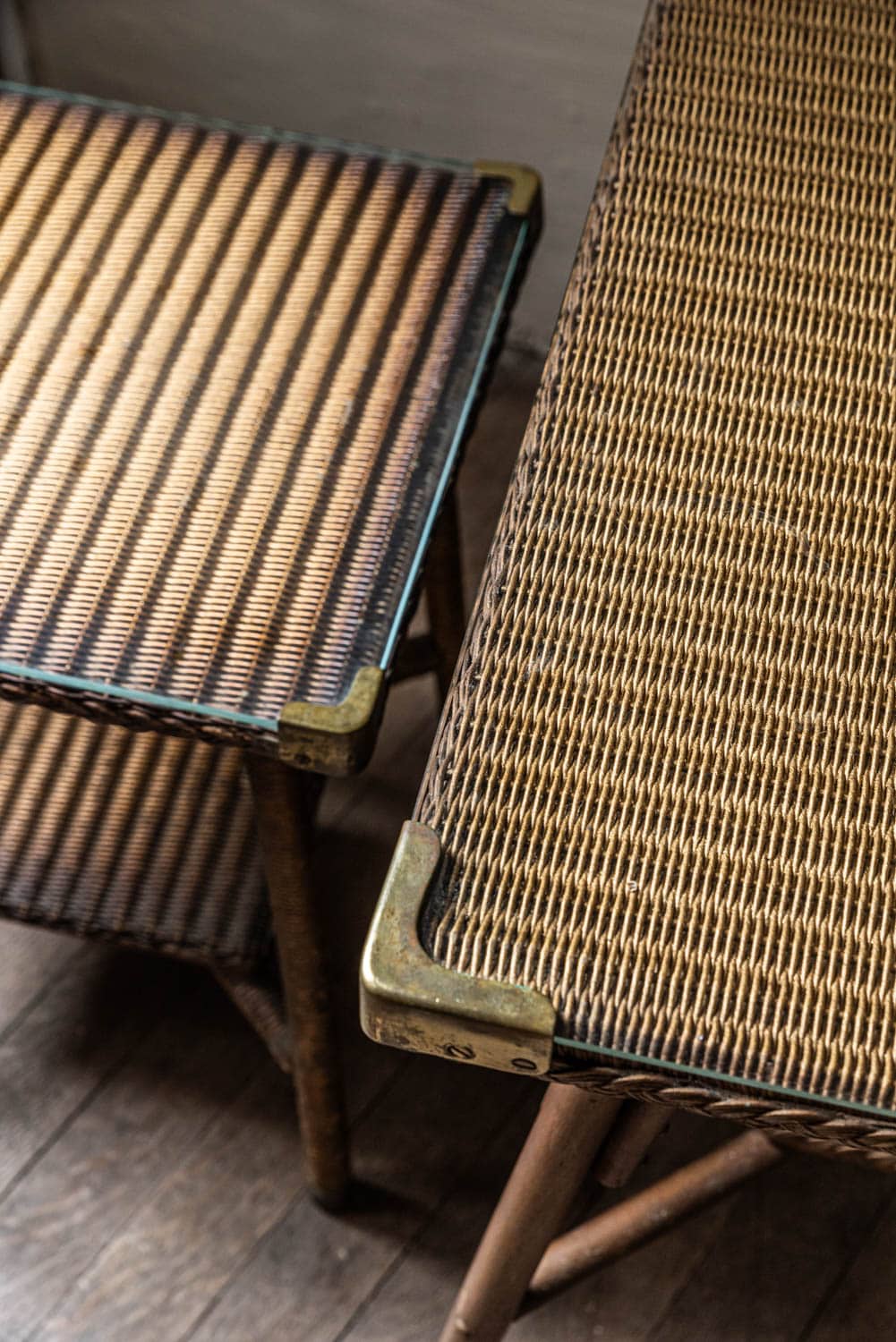 Lloyd Loom Side Tables #8812 - Retrouvius