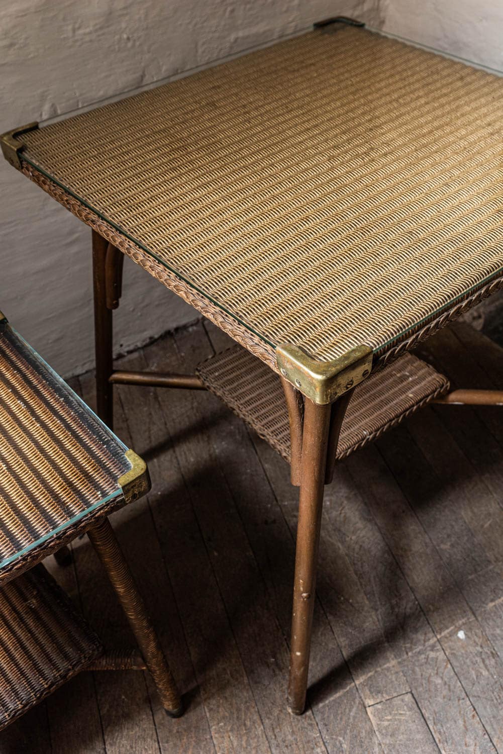 Lloyd Loom Side Tables #8812 - Retrouvius
