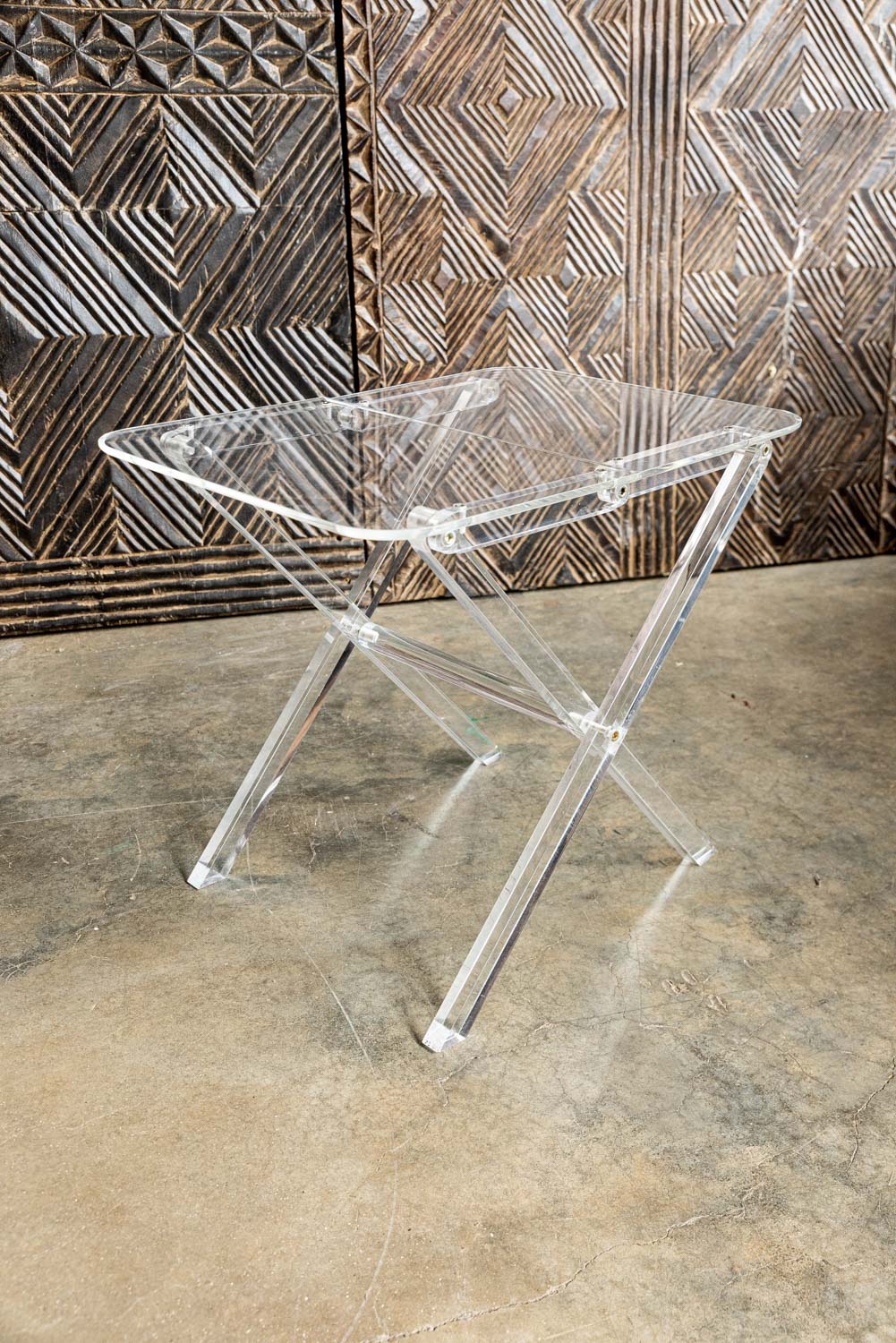 Lucite Folding Side Table #8416 - Retrouvius
