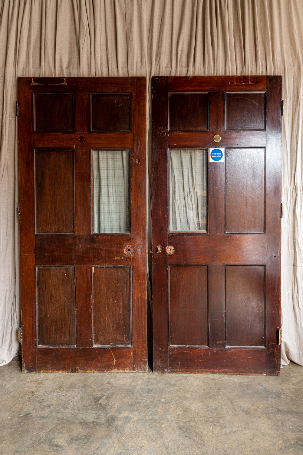 Mahogany Doors with Single Glazed Window #8268 - Retrouvius