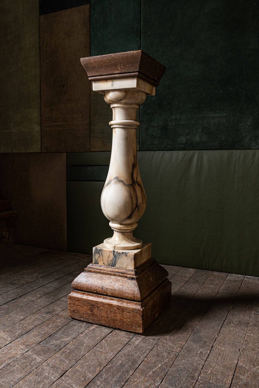 Marble Baluster Plinth #8751 - Retrouvius