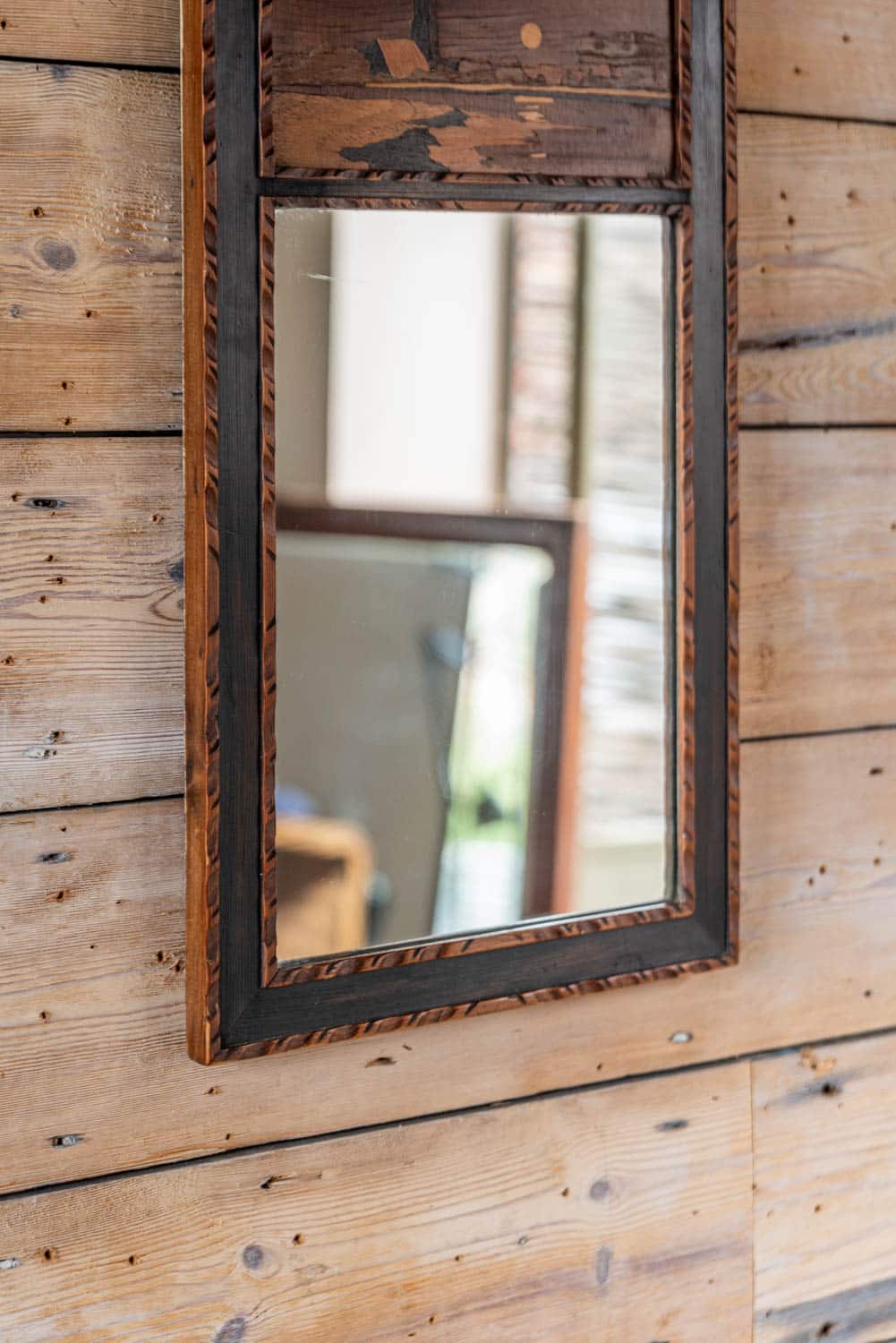Marquetry Mirror by Rowley Gallery #9289 - Retrouvius