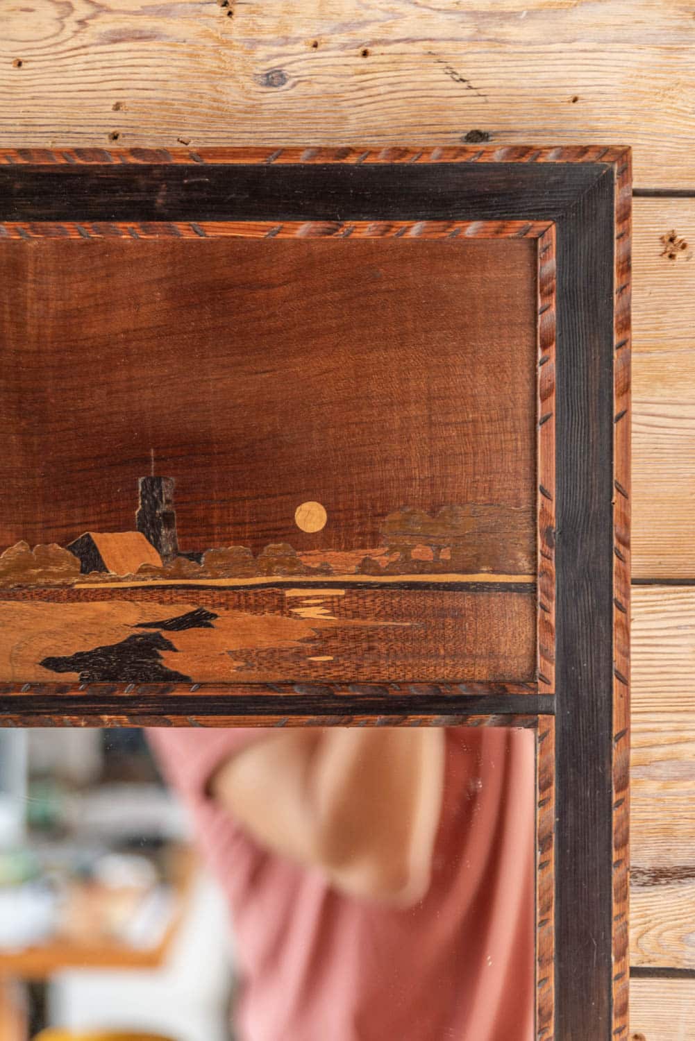 Marquetry Mirror by Rowley Gallery #9289 - Retrouvius