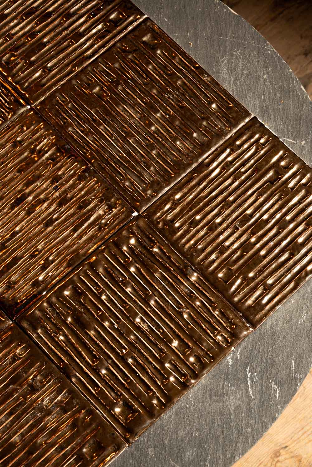 Metalic Textured Tiles #1175 - Retrouvius