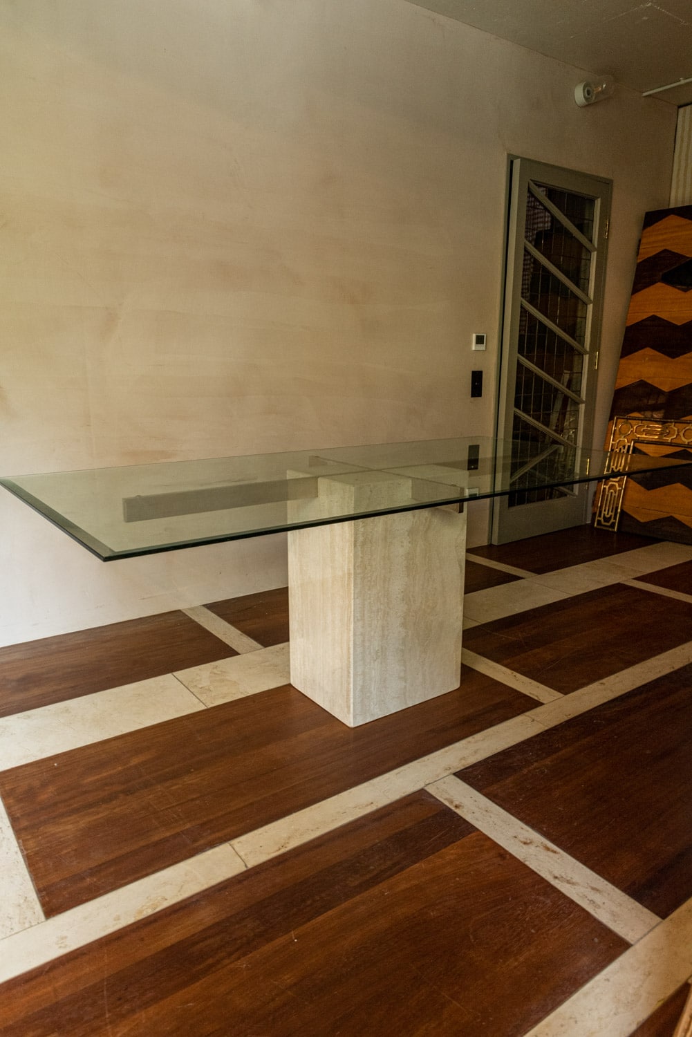 Monumental Travertine table #8020 - Retrouvius