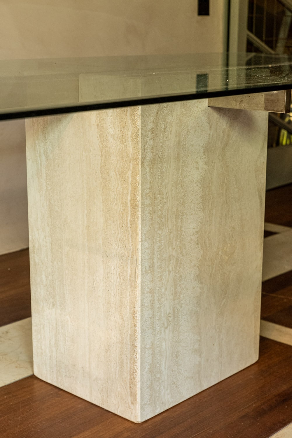 Monumental Travertine table #8020 - Retrouvius