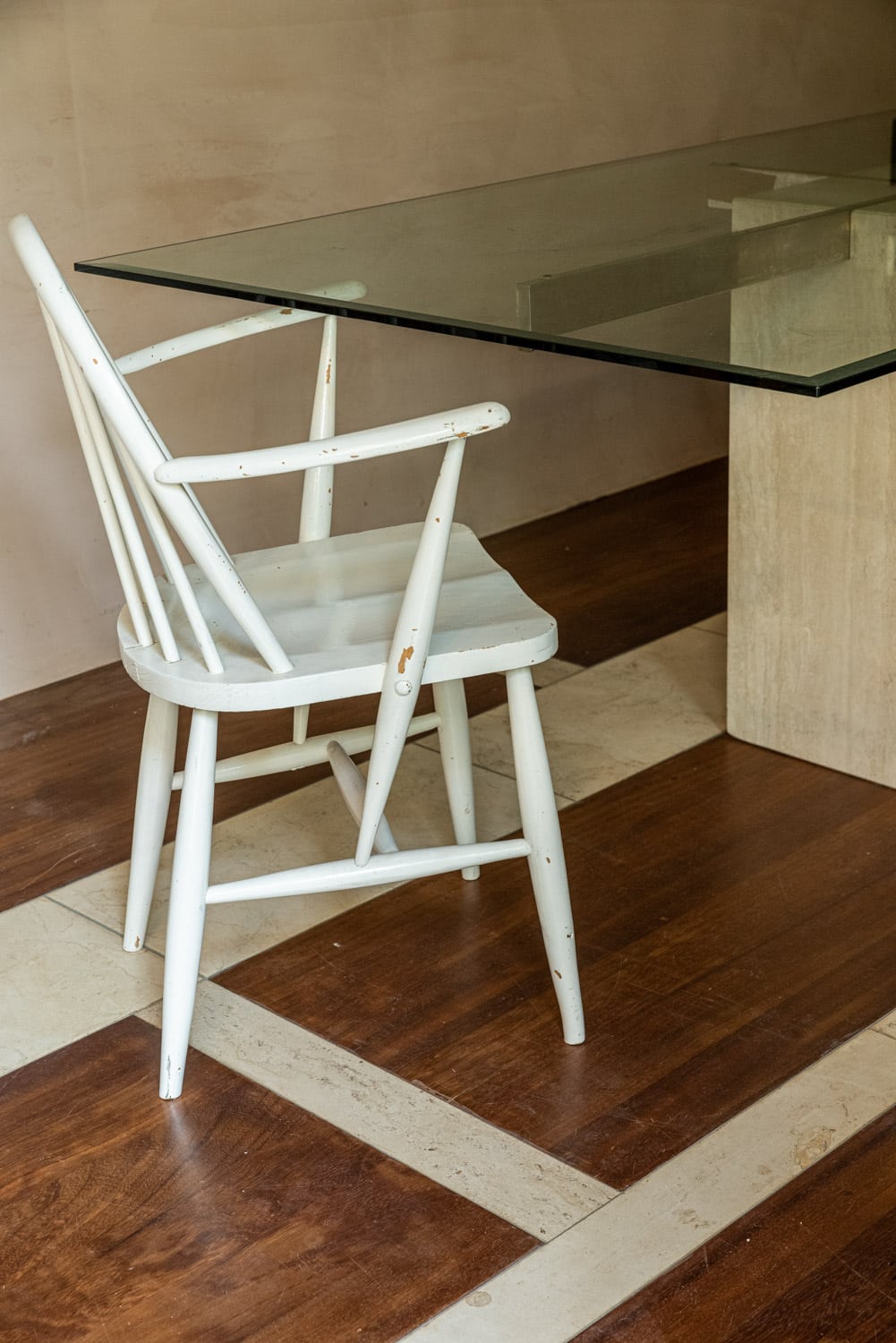 Monumental Travertine table #8020 - Retrouvius