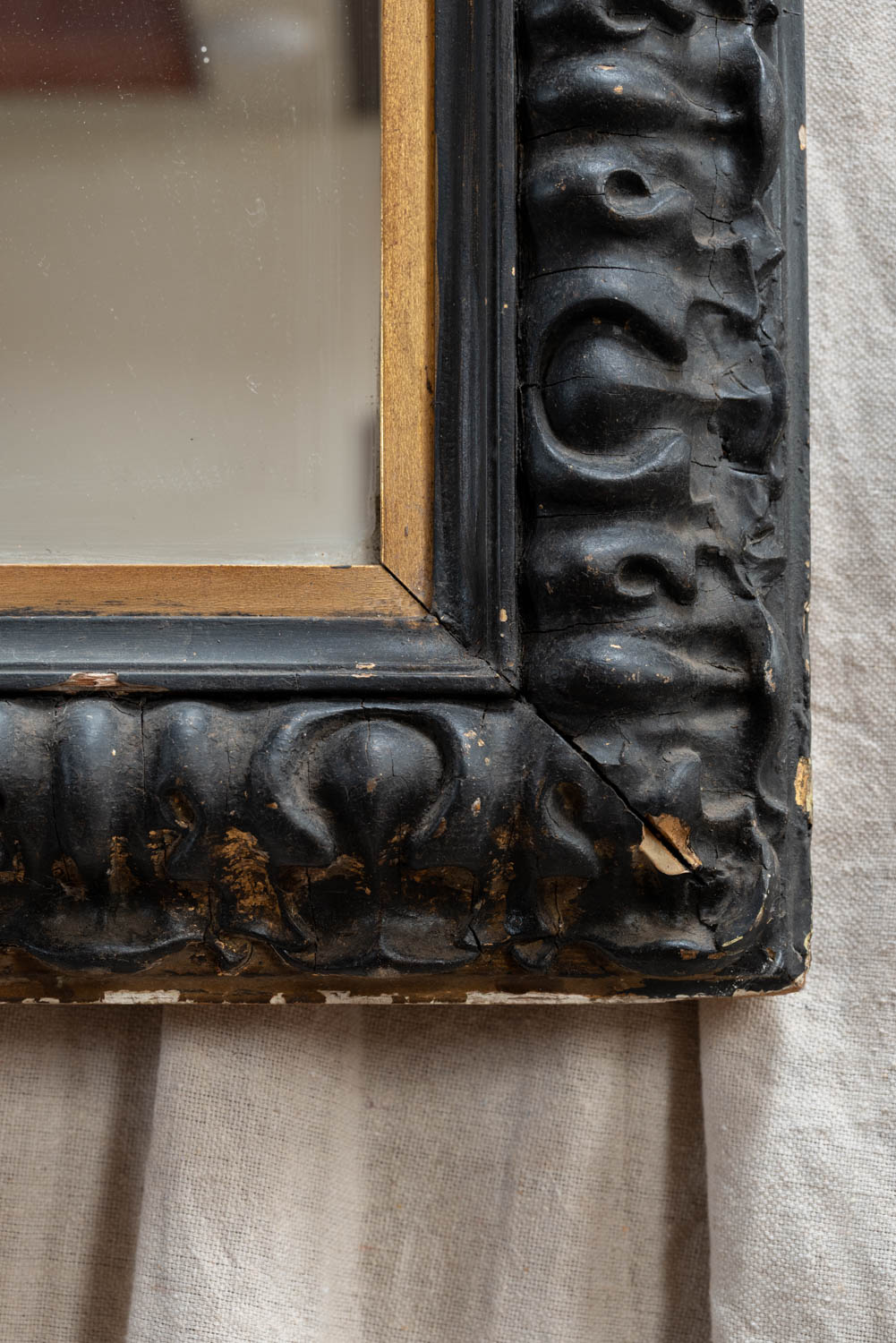 Moulded Gesso Frame Mirror #1350 - Retrouvius