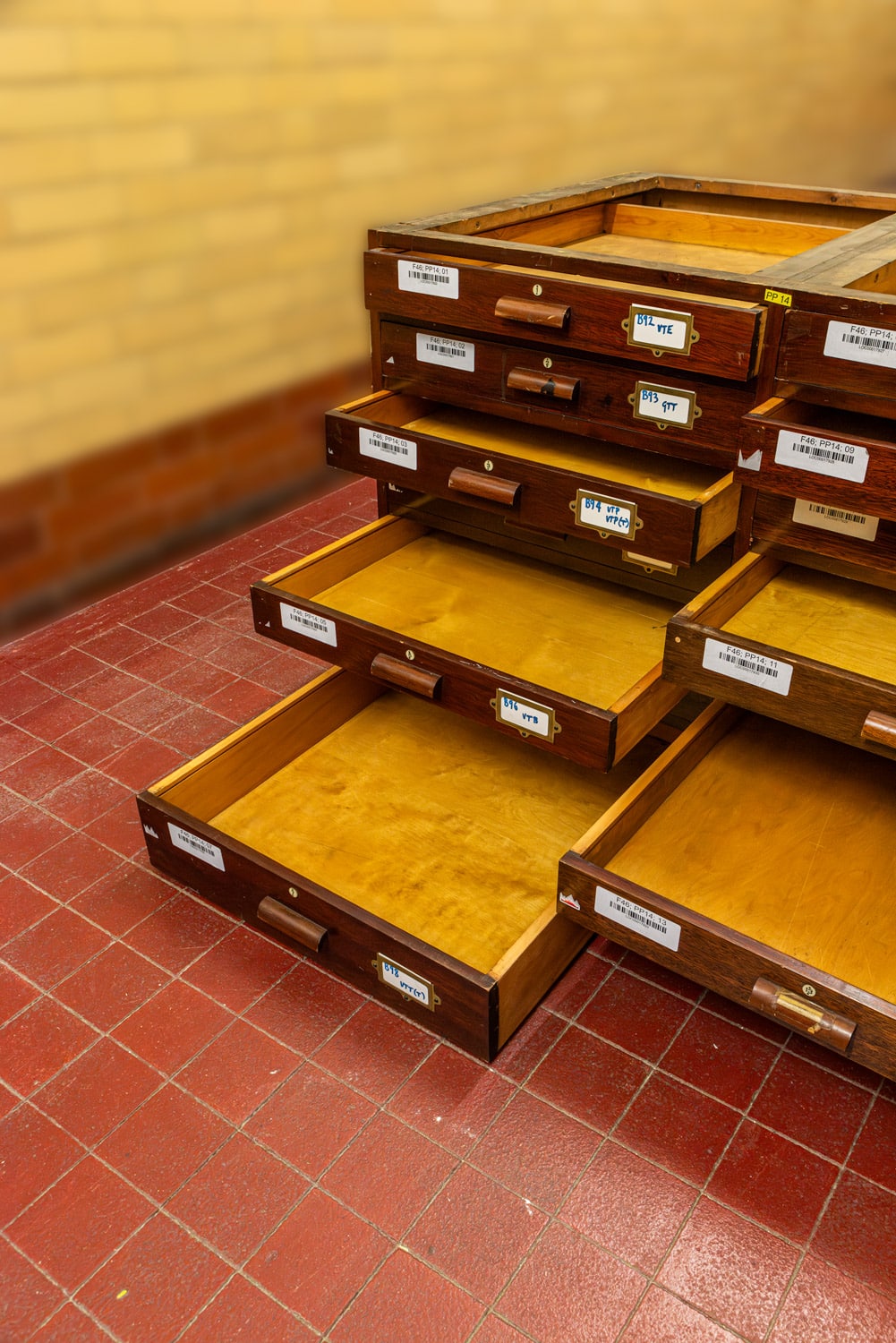 Narrow Museum Drawers #8567 - Retrouvius