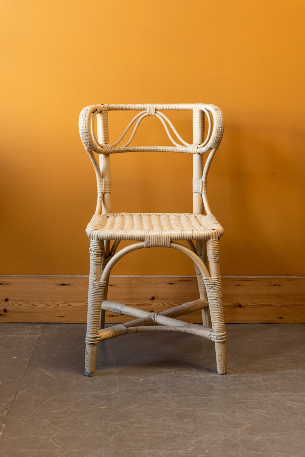 Painted Rattan Chair #6992 - Retrouvius