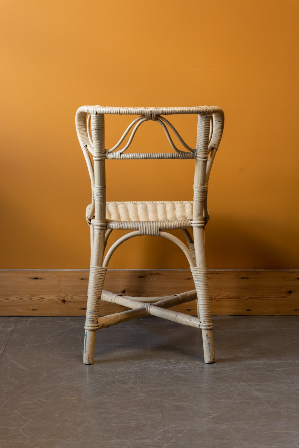 Painted Rattan Chair #6992 - Retrouvius