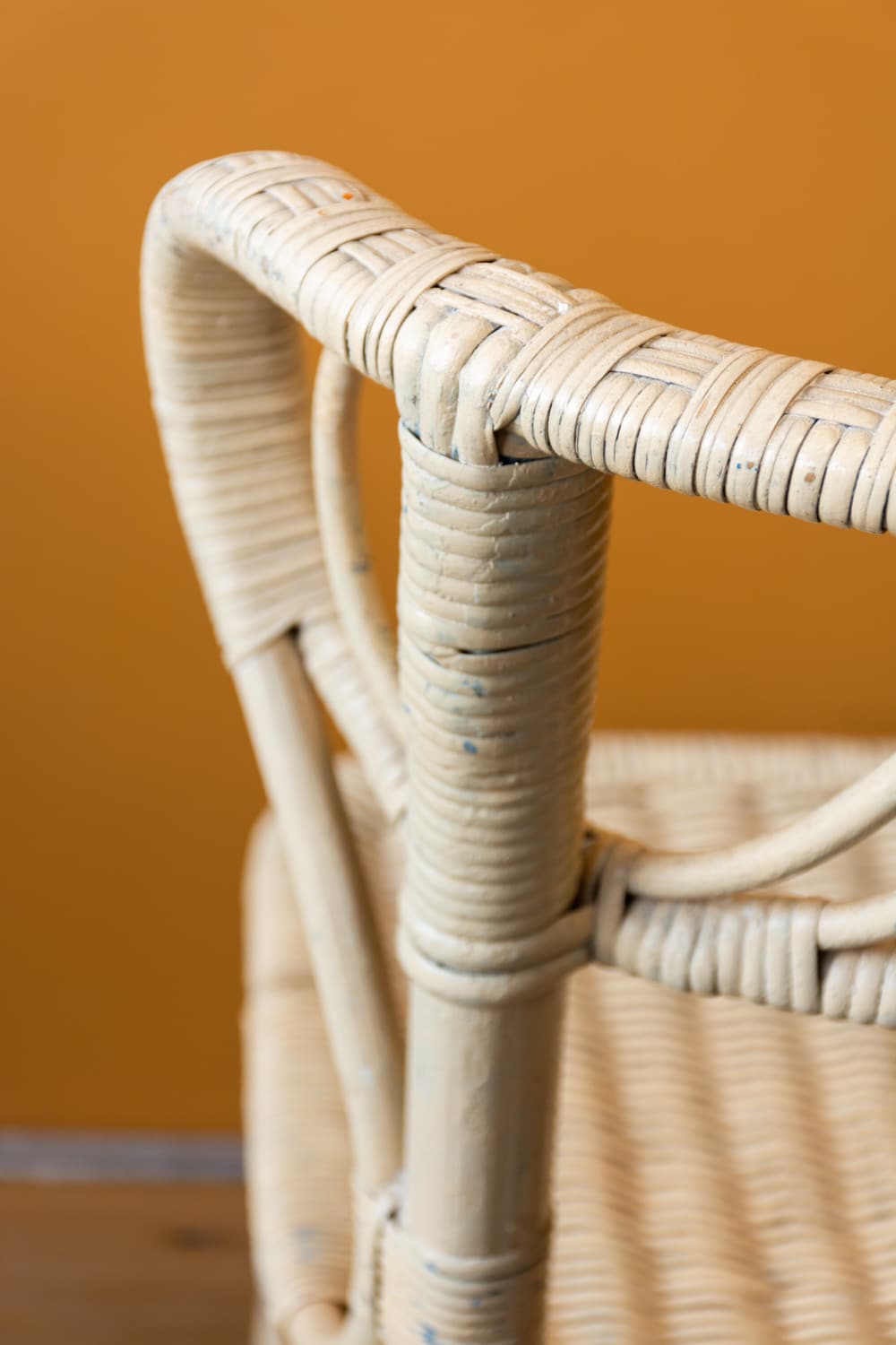 Painted Rattan Chair #6992 - Retrouvius