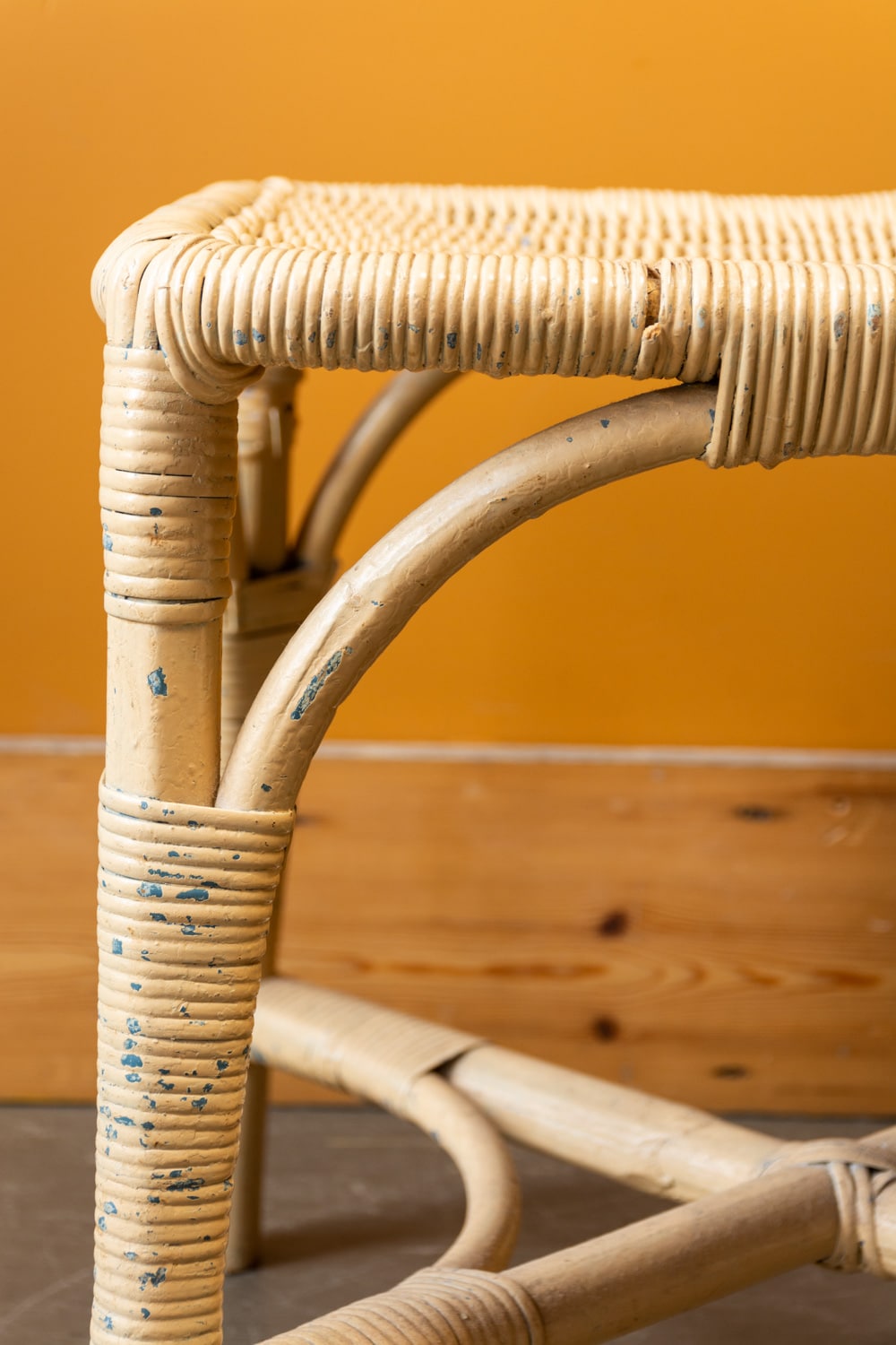 Painted Rattan Chair #6992 - Retrouvius